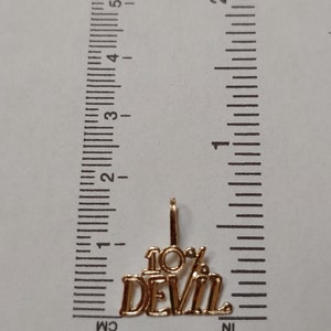 New 14k Yellow Gold 10% Devil Charm Pendant - Etsy