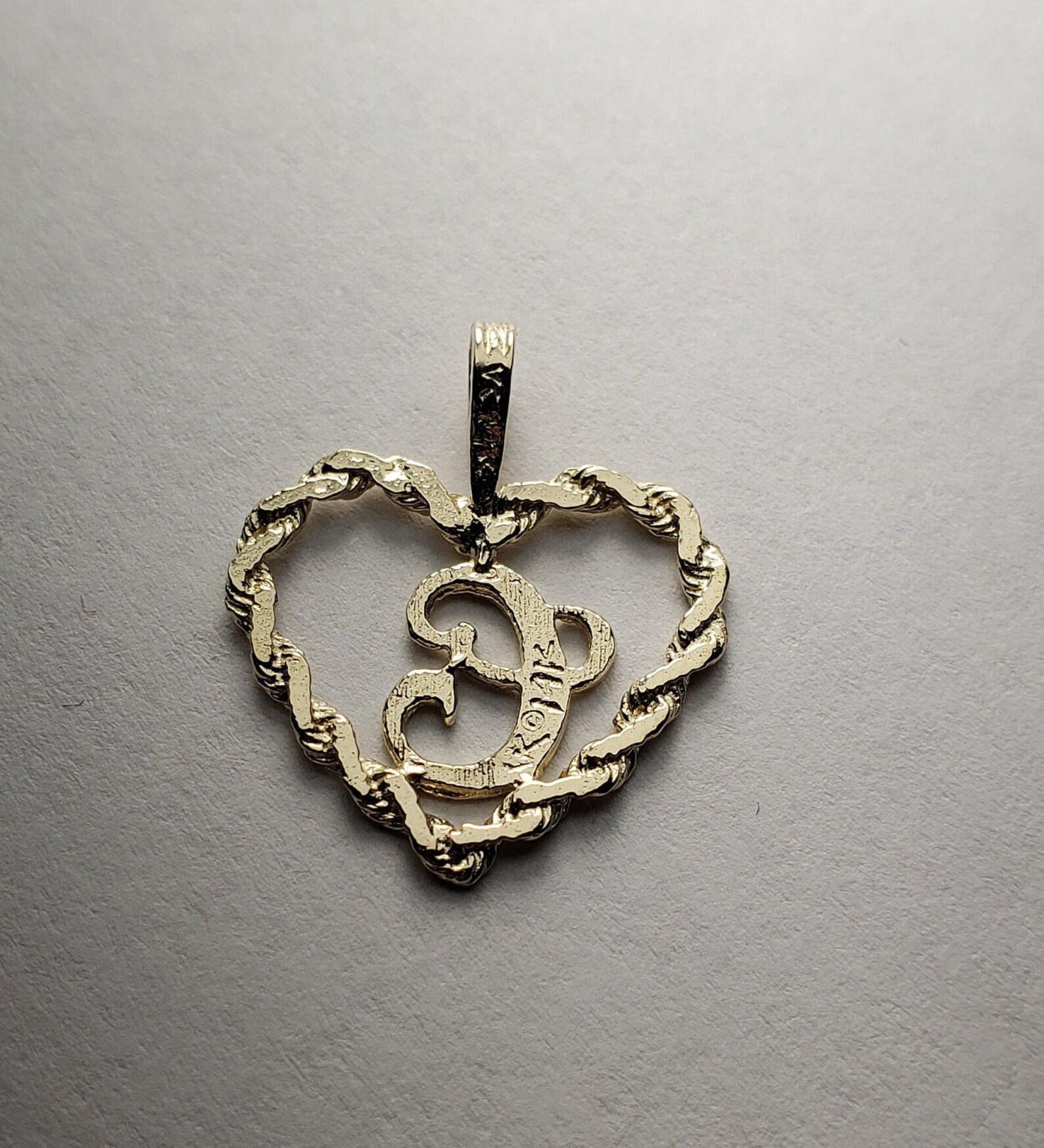 New 14k Yellow Gold Alphabet Cursive C Charm Pendant - Etsy