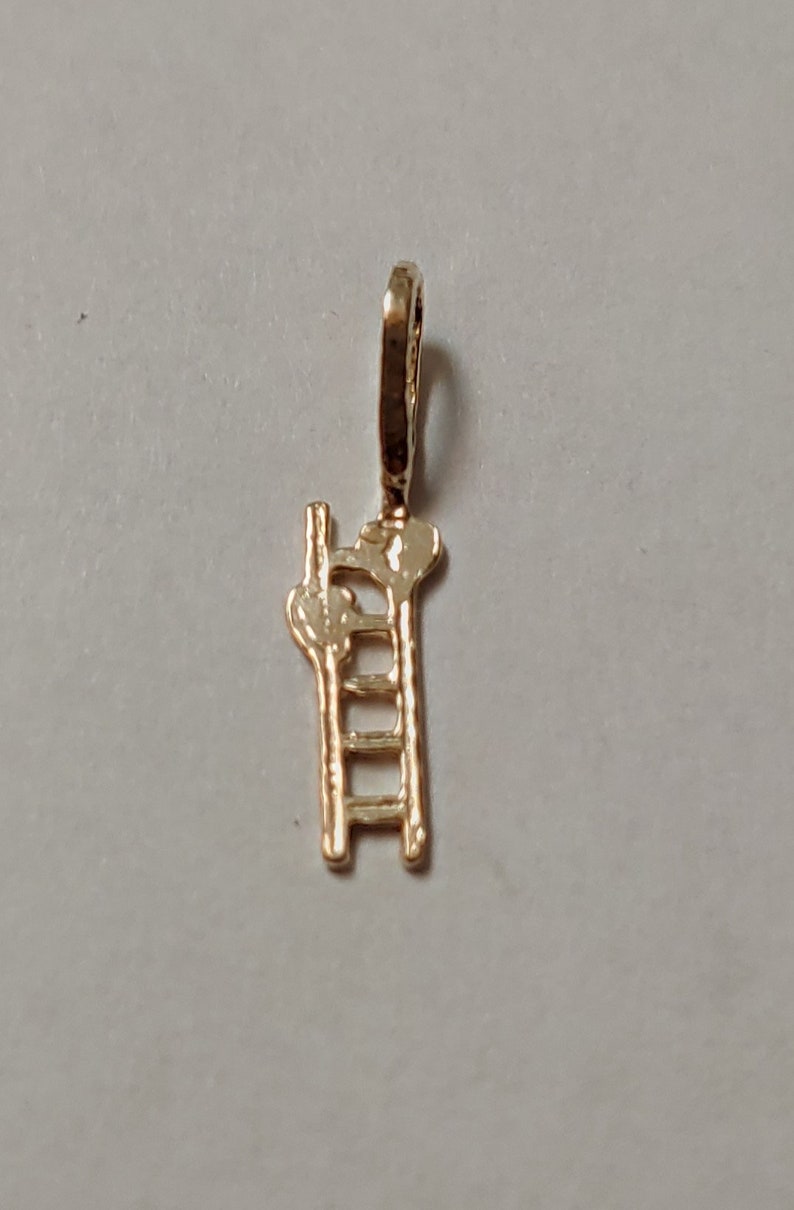 New 14k Yellow Gold Ladder Charm Pendant - Etsy Australia