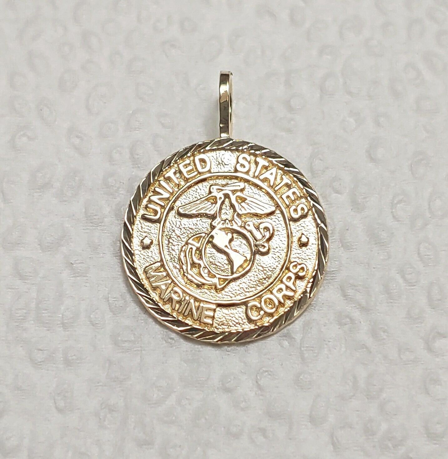 New 14k Gold USMC United States Marine Corps Charm Pendant - Etsy