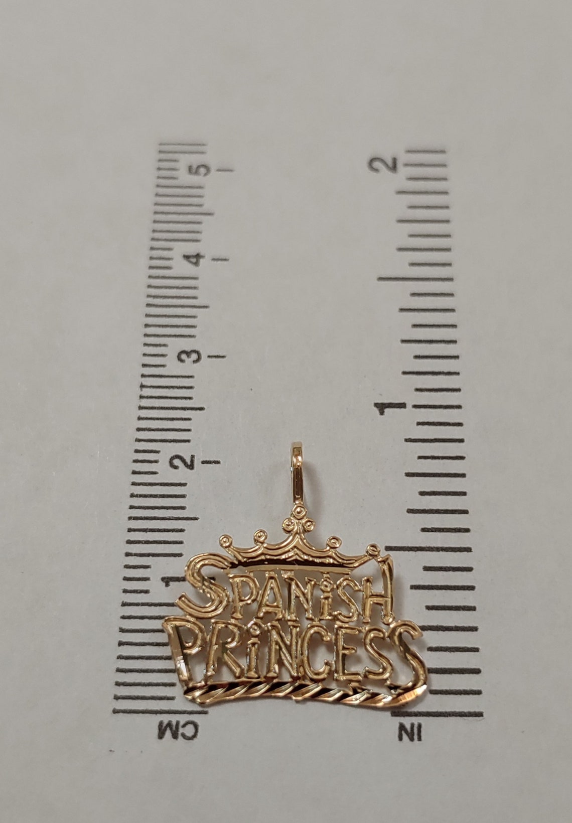 New 14k Yellow Gold Spanish Princess Charm Pendant - Etsy