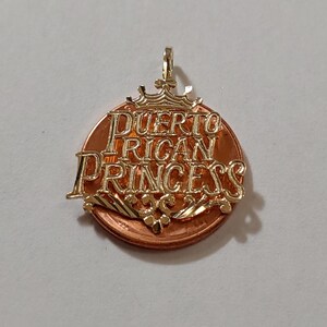 New 14k Yellow Gold Puerto Rican Charm Pendant - Etsy