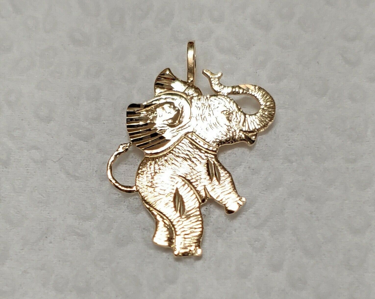 New 14k Gold Baby Elephant Charm Pendant - Etsy UK