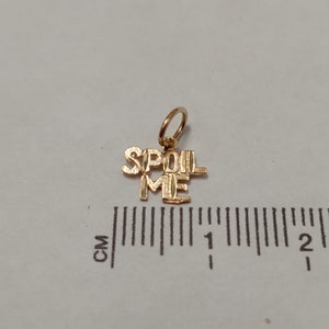 New 14k Yellow Gold Tiny Spoil Me Charm Pendant - Etsy