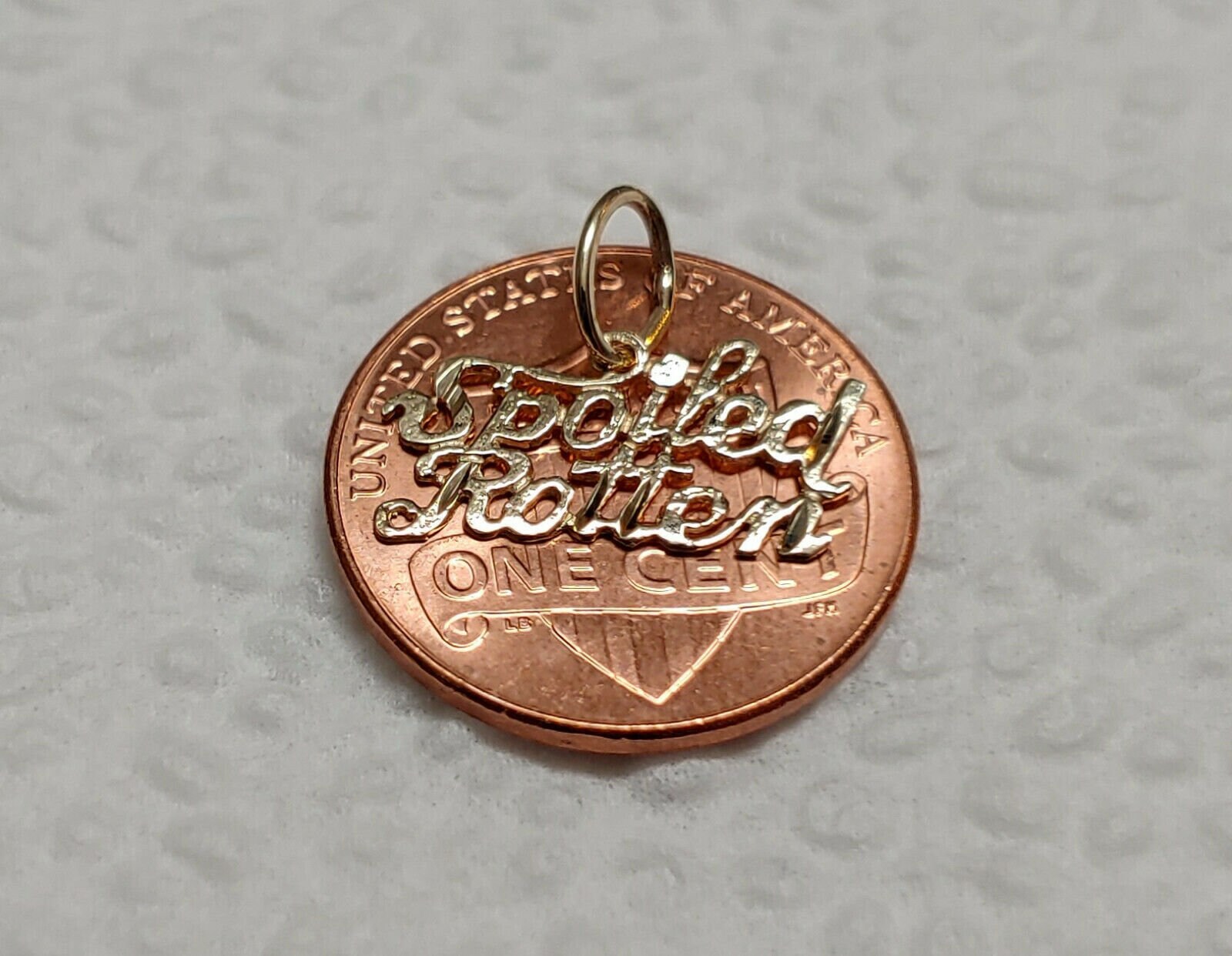 New 14k Yellow Gold Spoiled Rotten Charm Pendant - Etsy