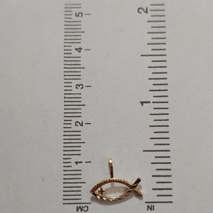 New 14k Gold Ichthys Religious Fish Pendant - Etsy
