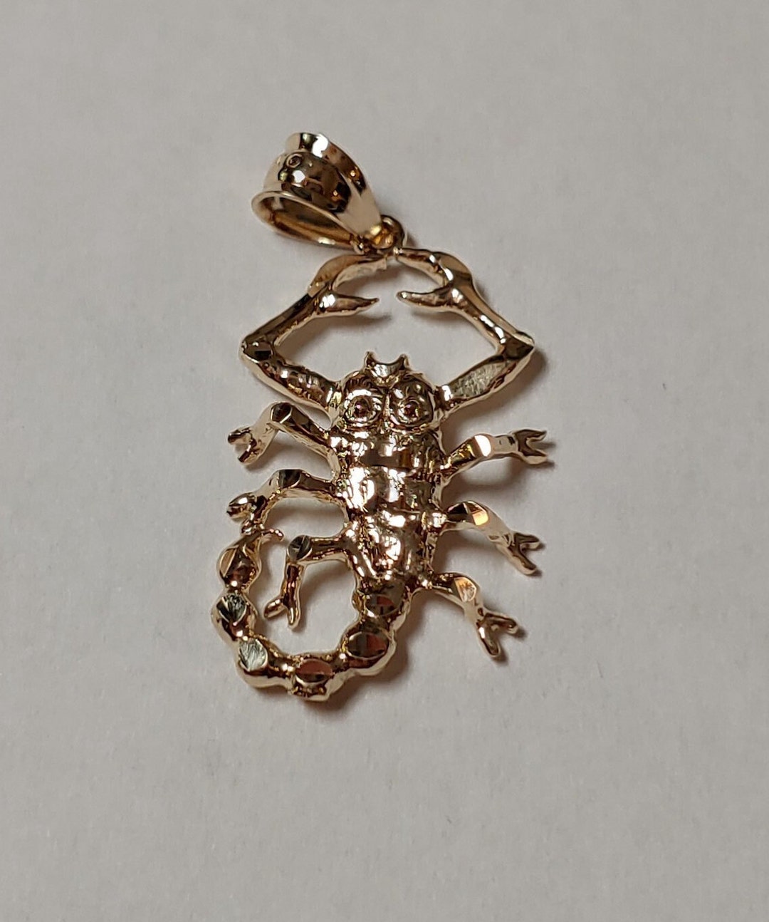 New 14k Yellow Gold 3D Scorpion Charm Pendant - Etsy
