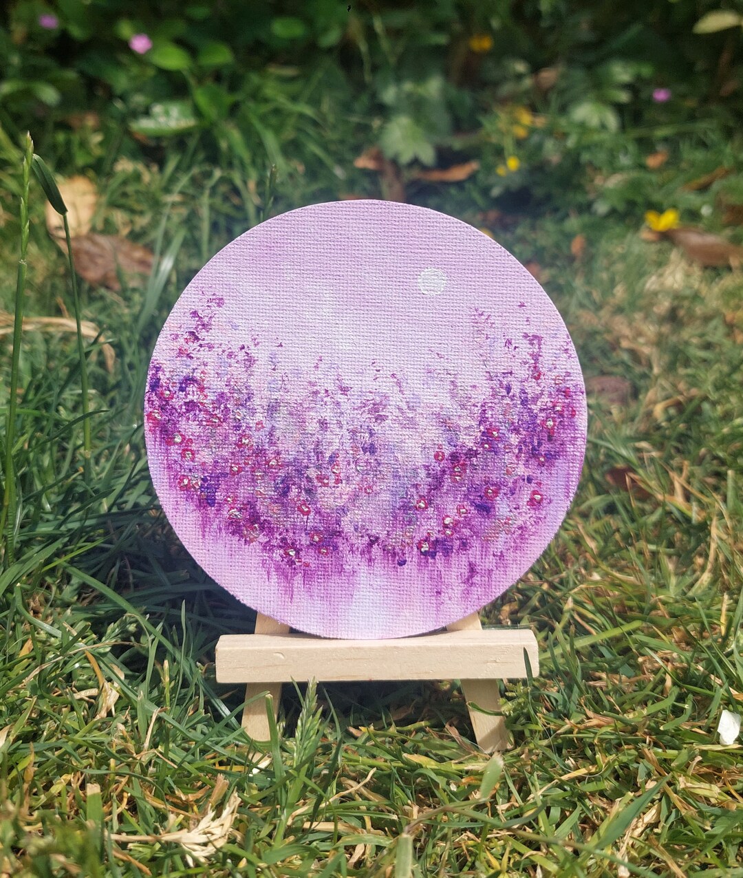 Mini Flower Painting, Floral Art, Flower Art, Landscape, Flower Meadow ...