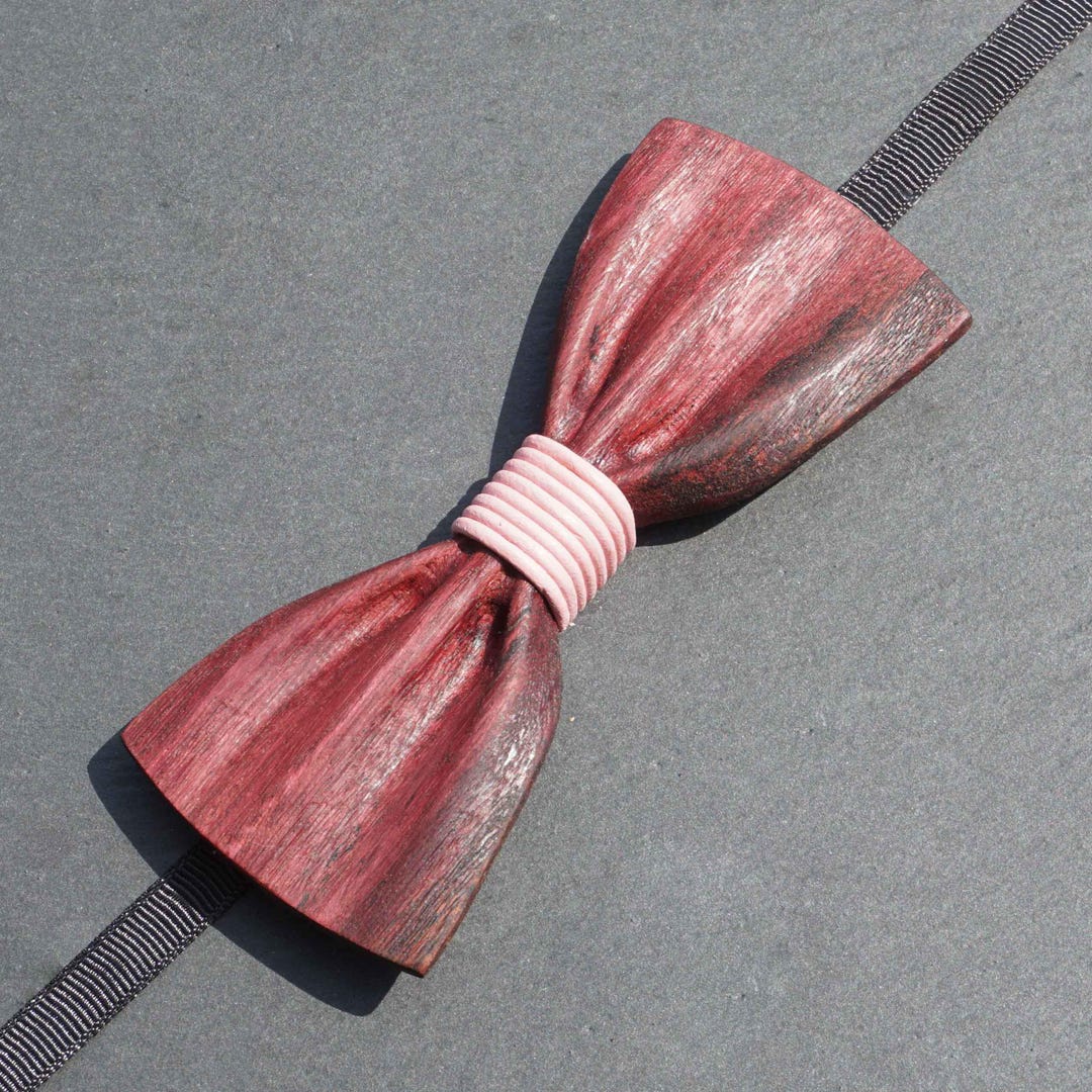 Wooden Bow Tie 3D // Bow Tie Made of Wood // Wood Bow // Suit Bow Tie ...