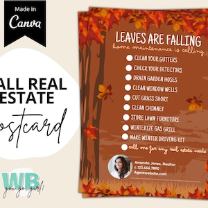 Real Estate Mailer, Fall Home Maintenance, Autumn Season Mailer, Fall ...