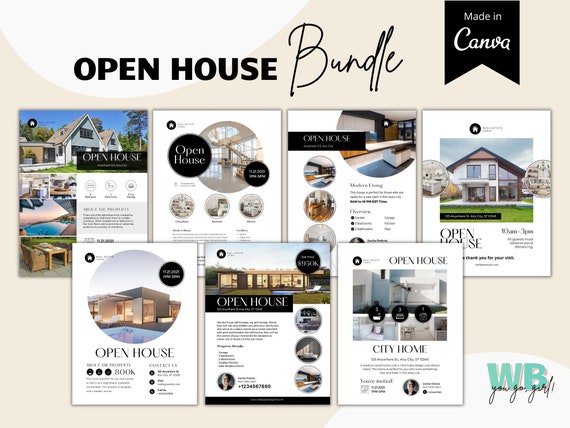 Open House Flyer Bundle New Home Flyer New Listing Flyer | Etsy