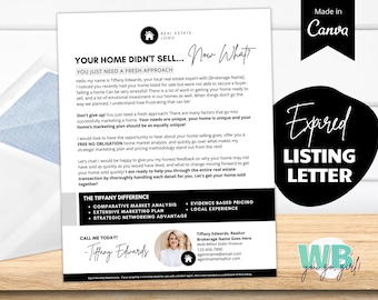 Real Estate Expired Listing Letter,realtor Marketing, Canva Template, Listing Buyer Agent ...