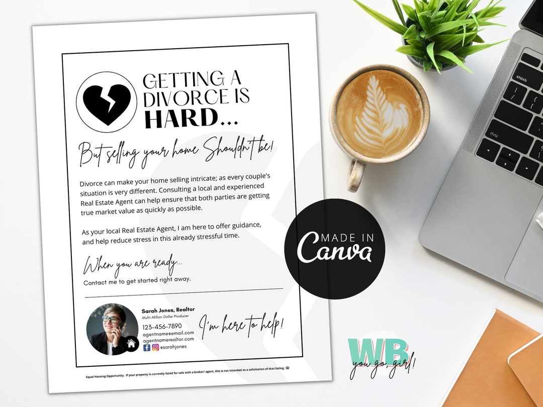 Divorce Real Estate Flyer, Divorce Prospecting Flyer, Realtor Flyer ...