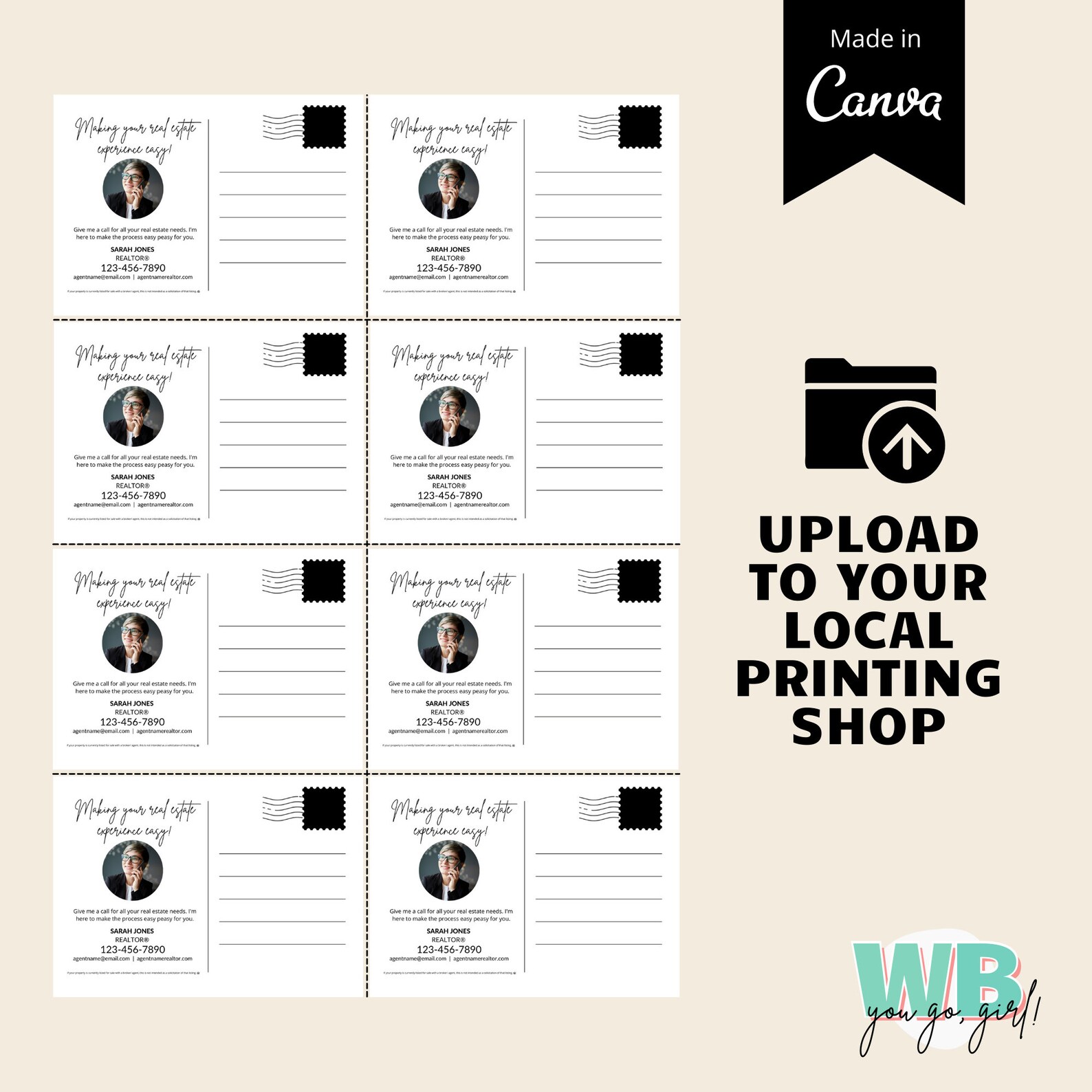 Real Estate Summer Postcard, Real Estate Template, Easy Peasy Lemon ...