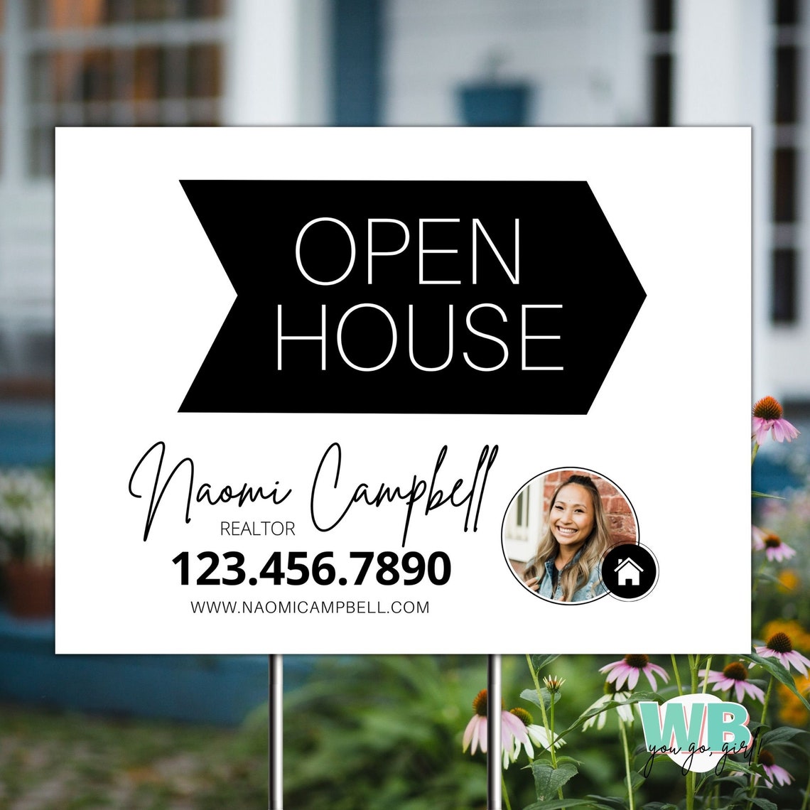 Open House Yard Sign Bundle Real Estate Sign Template Agent - Etsy