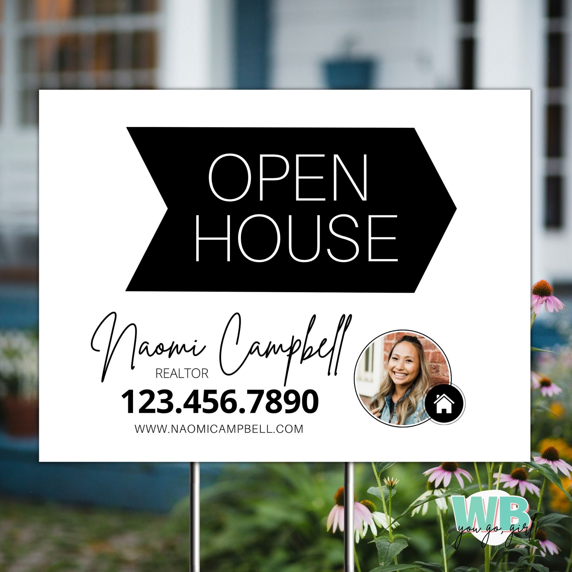 Open House Yard Sign Bundle, Real Estate Sign Template, Agent Open ...