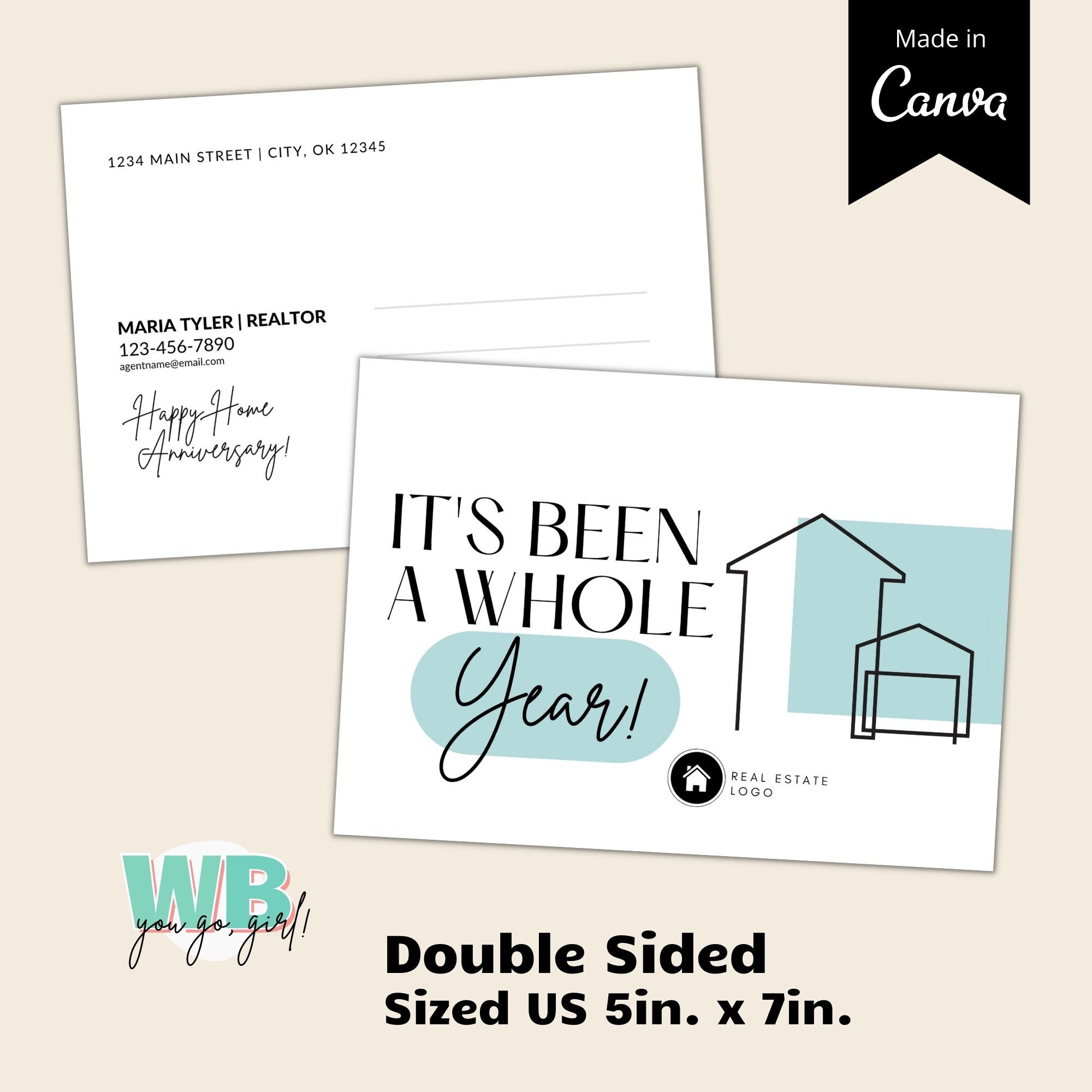 Houseiversary, Home Anniversary Card Realtor, Real Estate Gift for ...