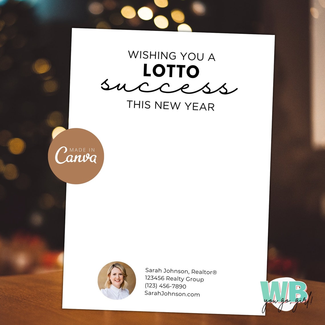 New Year Lottery Ticket Card Template, Happy New Years Gift Card Holder ...