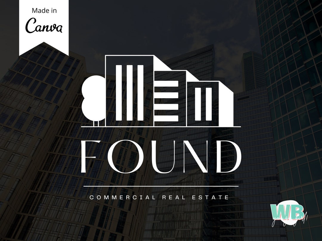 Commercial Real Estate Logo Design, DIY Logo Canva Template, Commercial ...