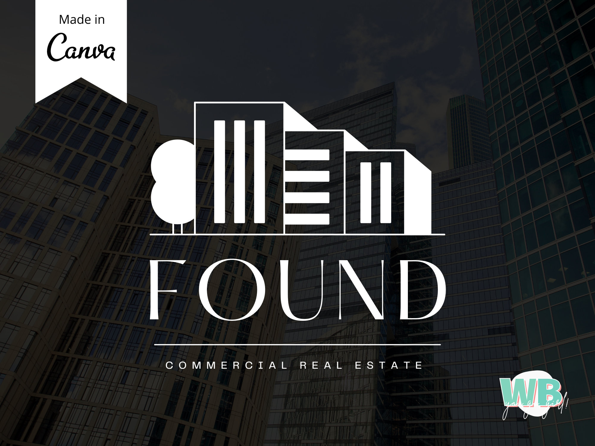 Commercial Real Estate Logo Design, DIY Logo Canva Template, Commercial ...