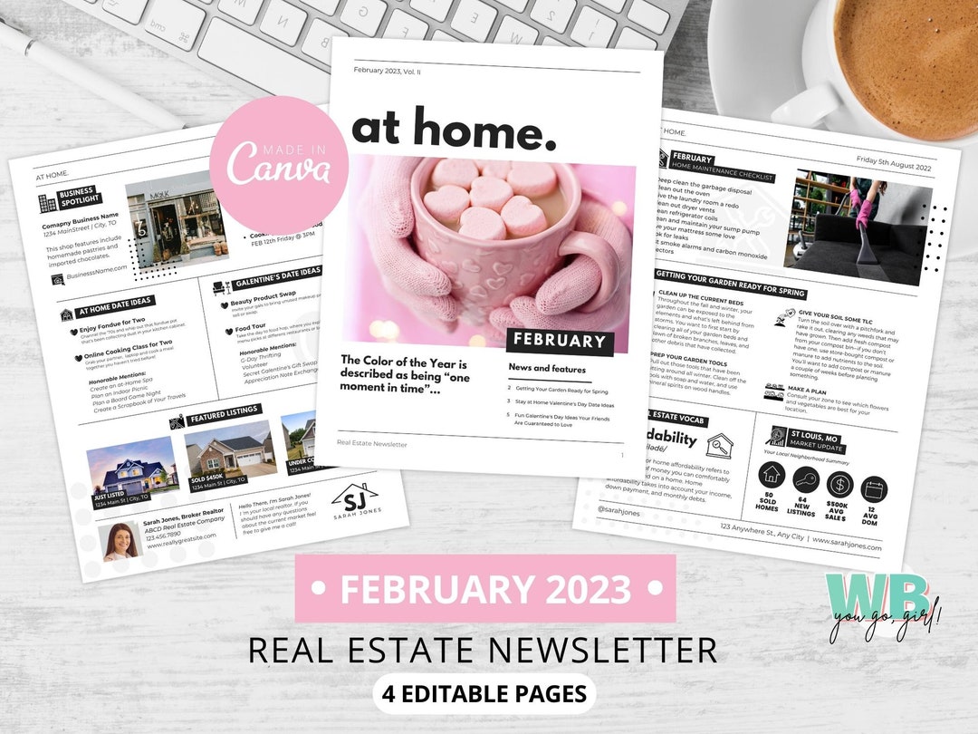 February Real Estate 2024 Newsletter, Real Estate Prospecting Letter ...