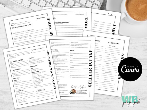 Lead Intake Forms Realtor Client Contact Form Real Estate - Etsy