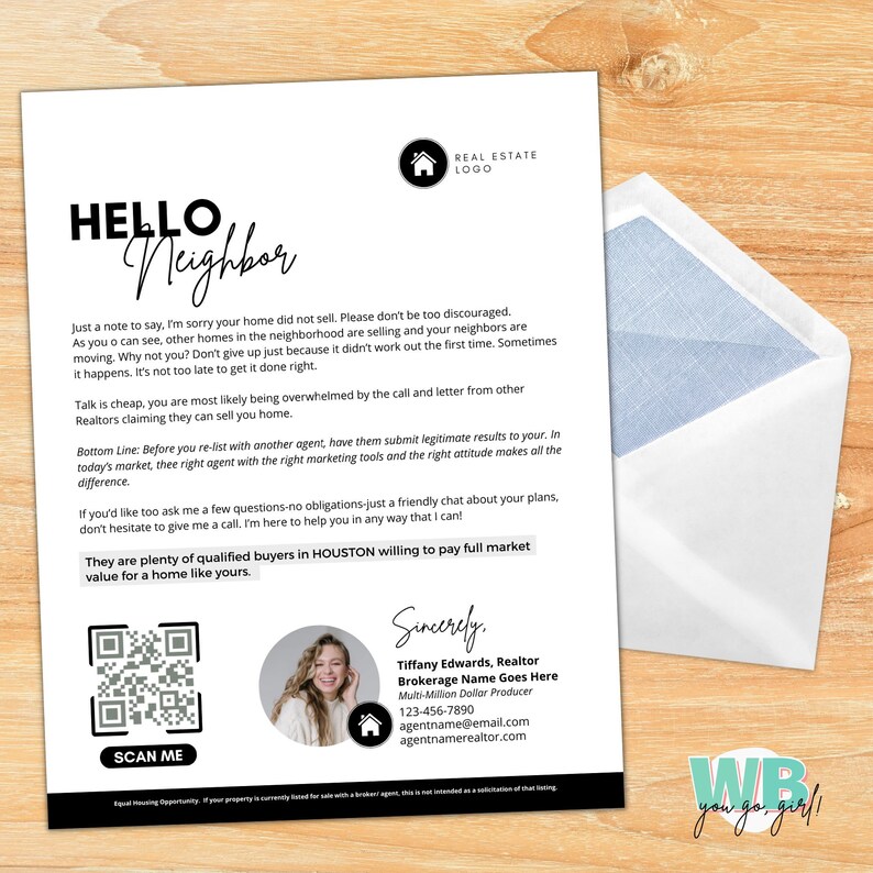Expired Listing Letter, Real Estate Letter Template, Real Estate ...