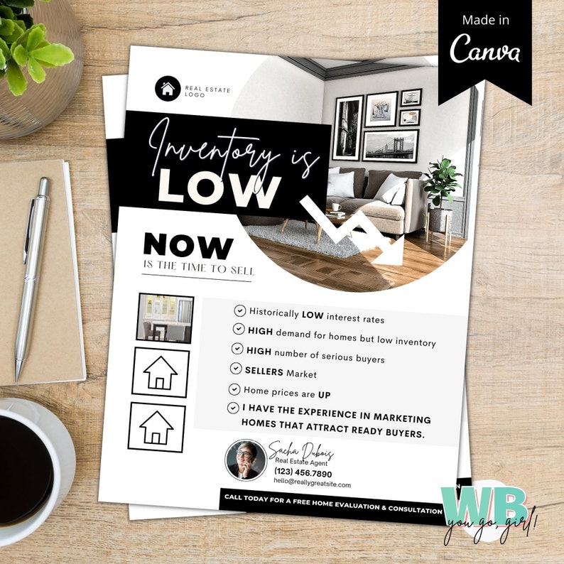 Low Inventory Flyer Real Estate Prospect Letter Home Sellers - Etsy