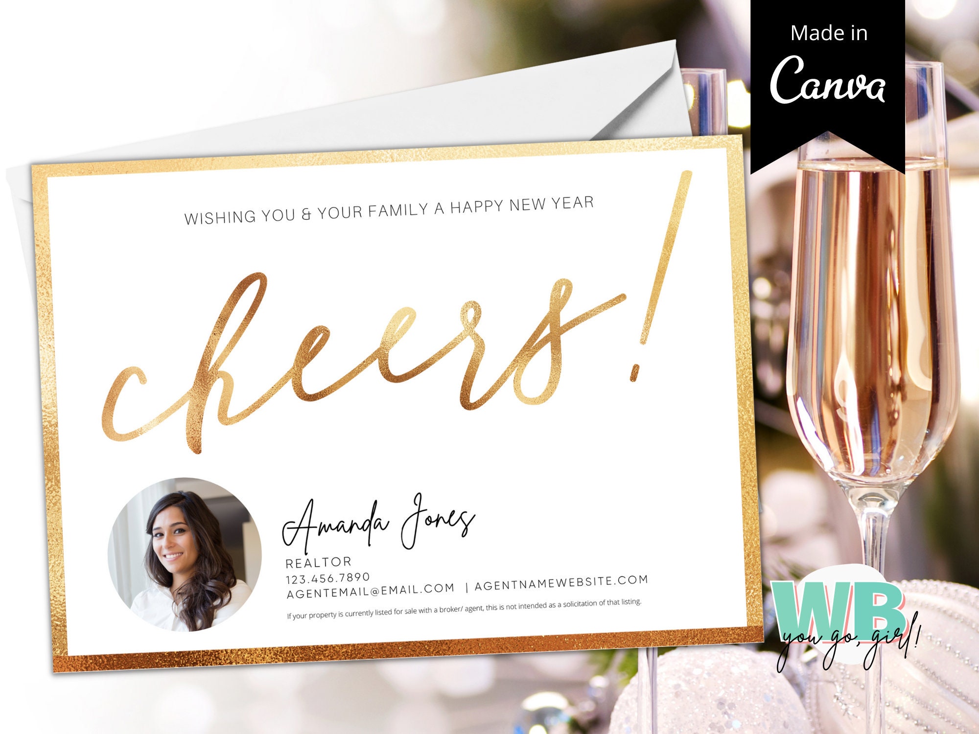 Winter Real Estate Postcard, Holiday Mailer, Realtor Marketing Winter ...