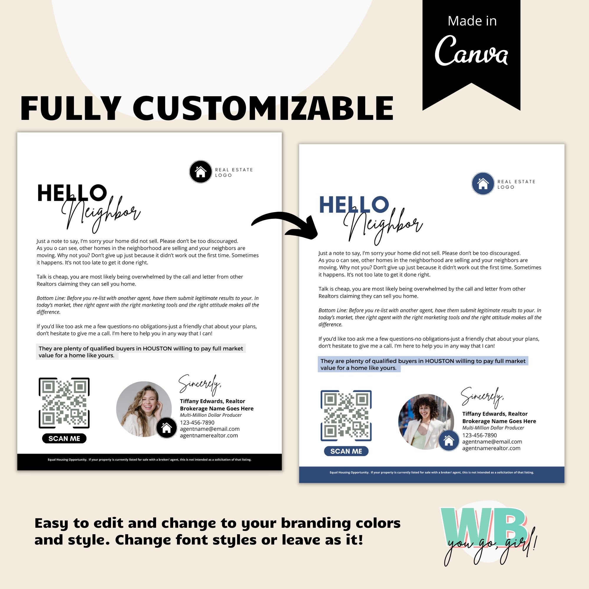 Expired Listing Letter, Real Estate Letter Template, Real Estate ...