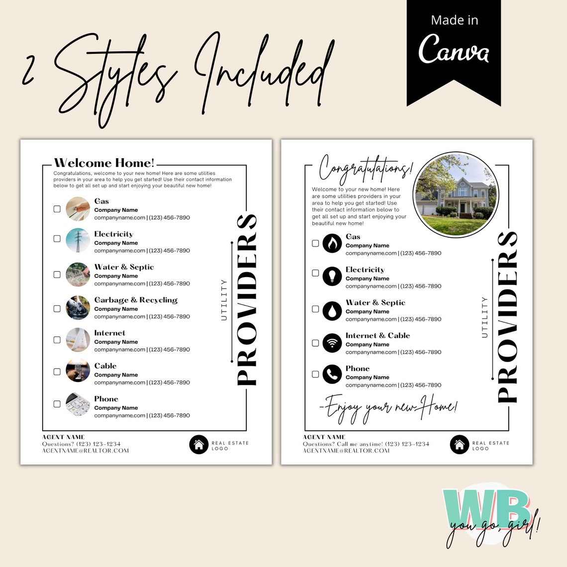 Utility Provider Template Utility Recommendations Editable - Etsy