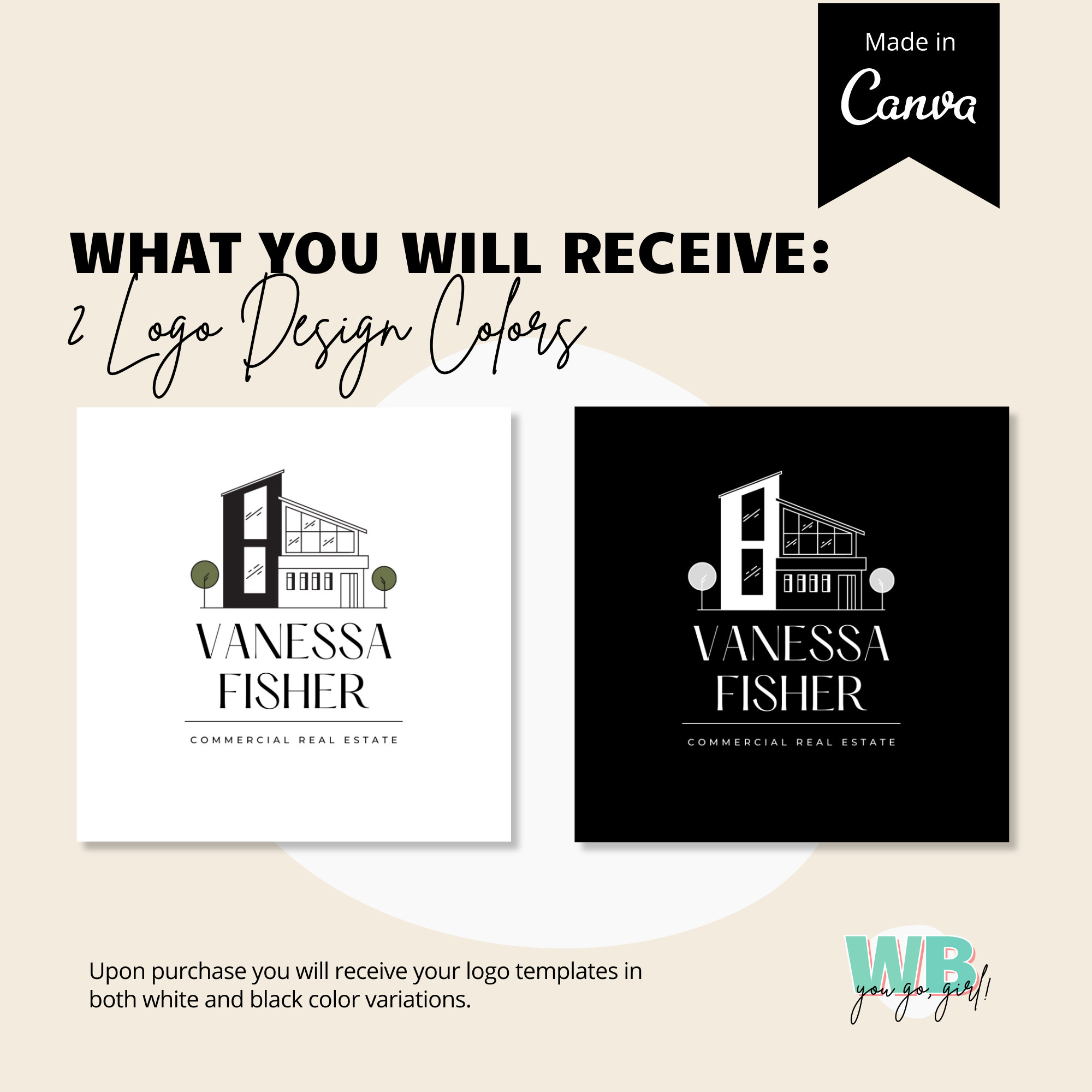 Commercial Real Estate Logo Design, DIY Logo Canva Template, Commercial ...
