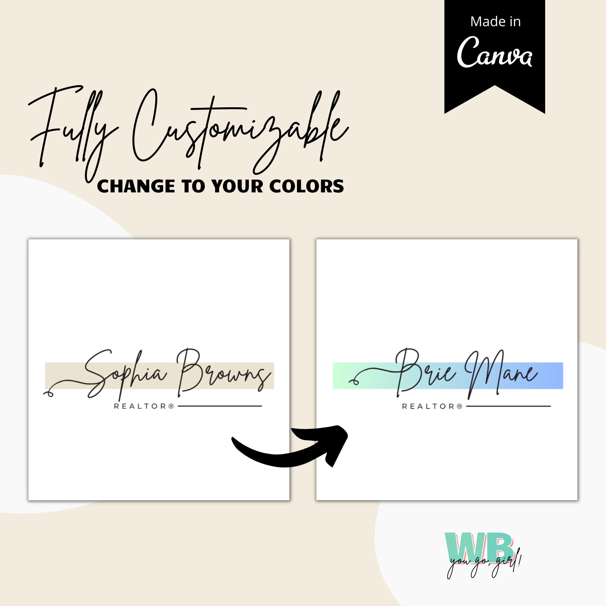 Realtor Logos, Pre-made Real Estate Logos, Realtor Branding, Real ...