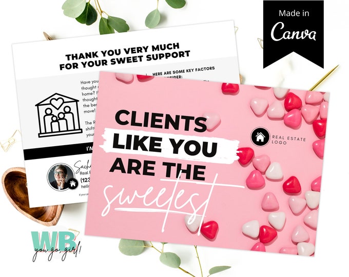 Real Estate Valentine's Day Postcards, Real Estate February Marketing ...