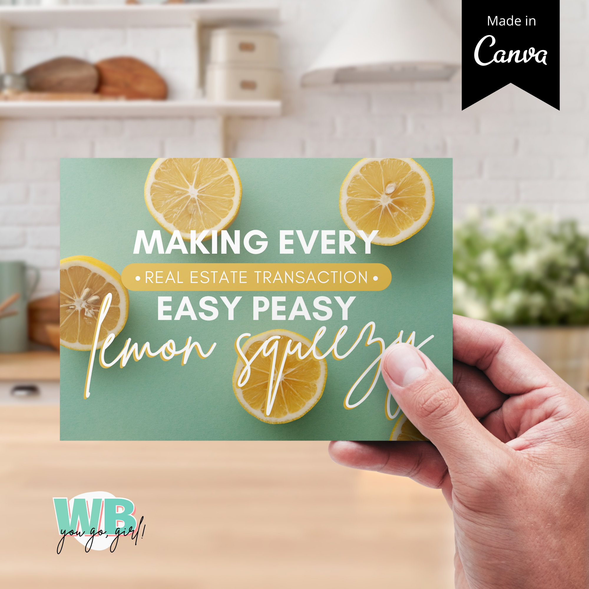 Real Estate Summer Postcard, Real Estate Template, Easy Peasy Lemon ...