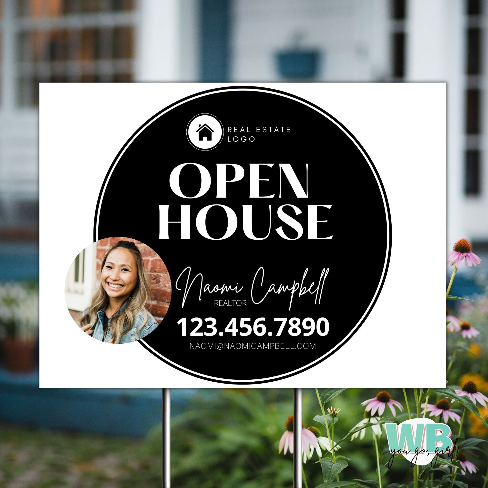 Open House Yard Sign Bundle, Real Estate Sign Template, Agent Open ...