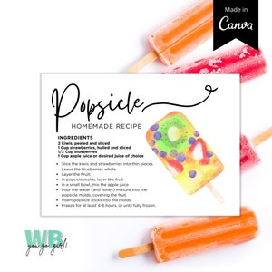 Real Estate Popsicle Recipe Postcard, Summer Treat Recipe Card, Realtor ...