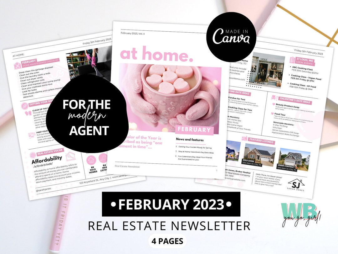 February Real Estate 2024 Newsletter, Real Estate Prospecting Letter ...