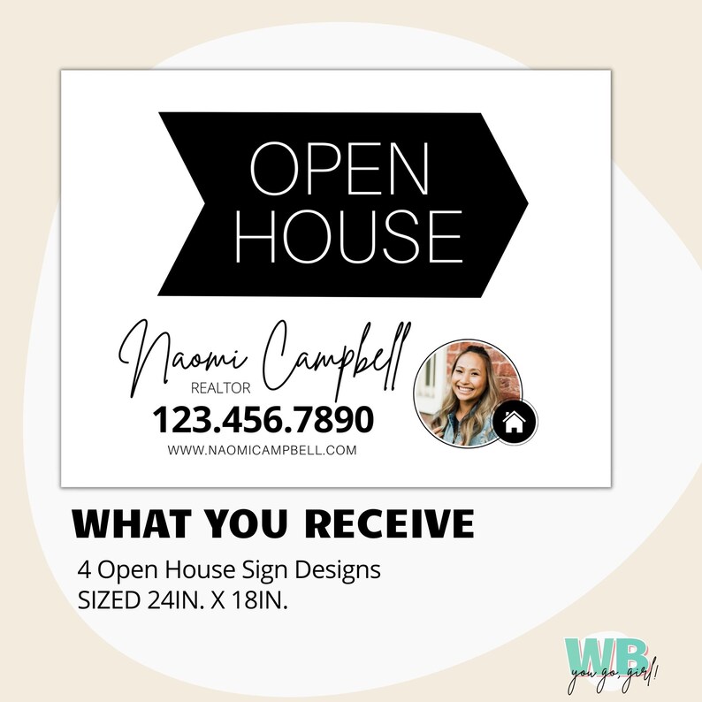 Open House Yard Sign Bundle Real Estate Sign Template Agent - Etsy