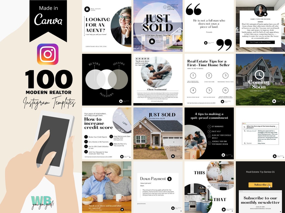 60 Funny Real Estate Quotes Posts & IG Stories Modern - Etsy