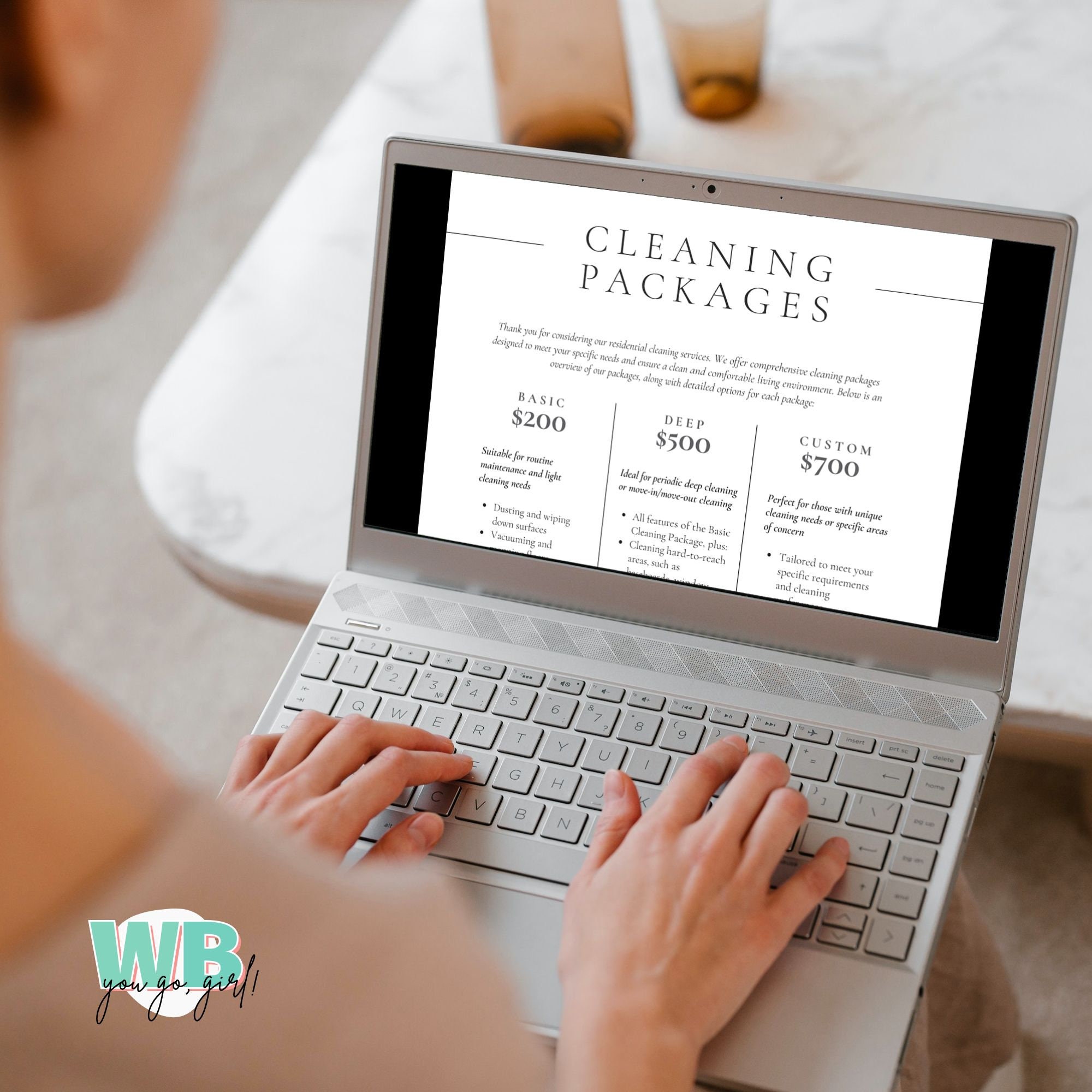 Cleaning Service Pricing List Editable Clean Price List - Etsy