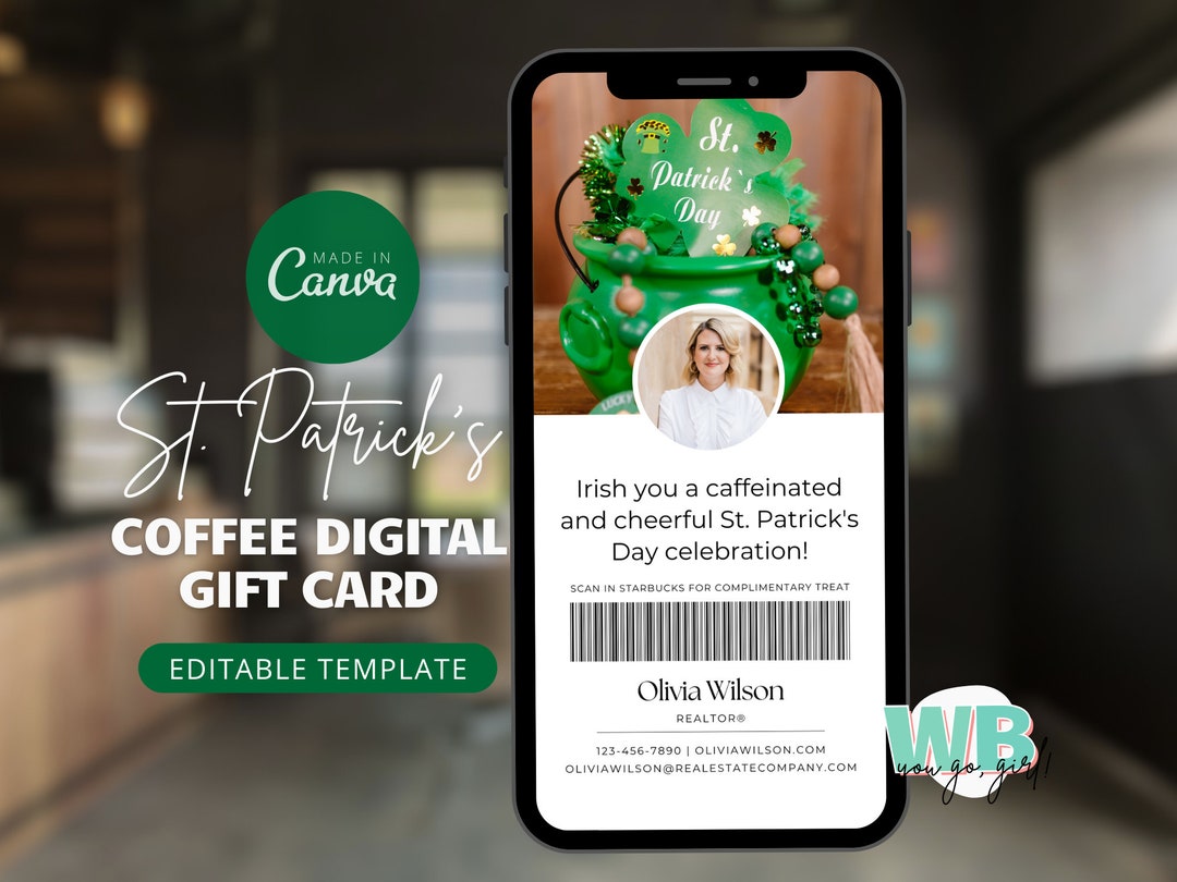 Client Text Message Template Starbucks Coffee Gift Card, St Patrick's ...