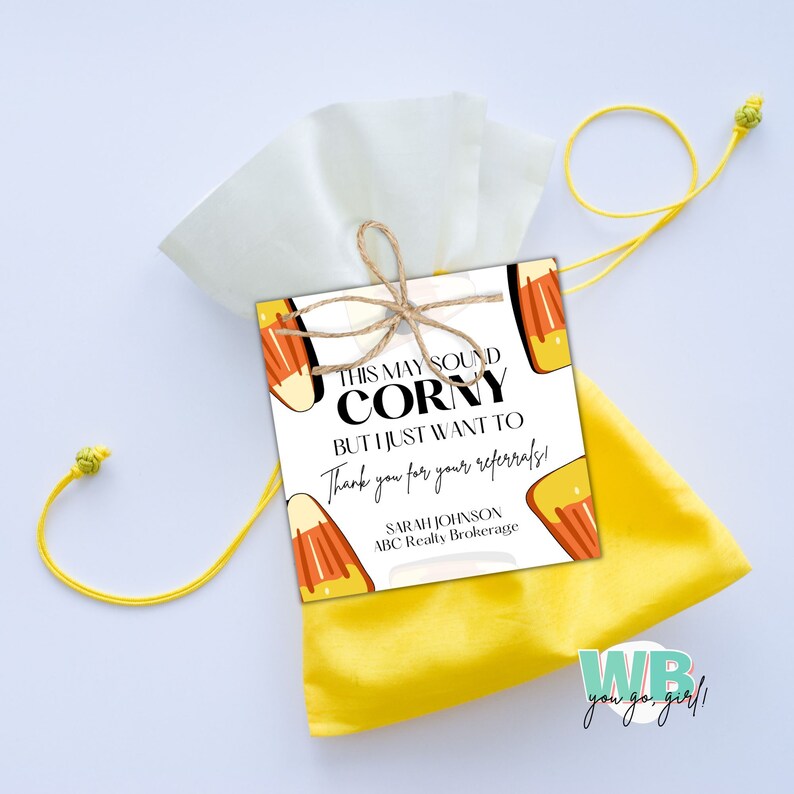 Candy Corn Gift Tag Template, Halloween Client Appreciation Gift Tags ...