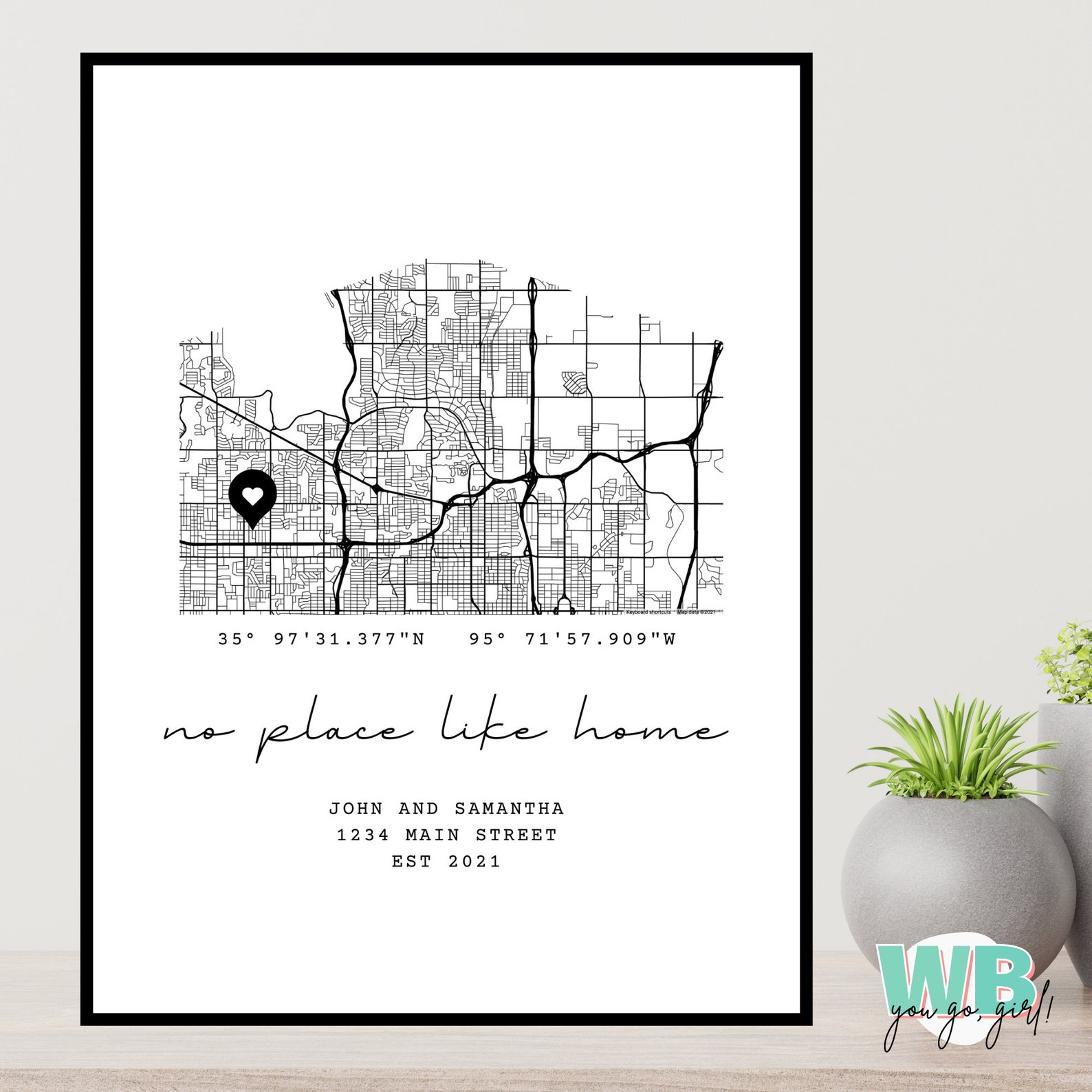 Personalized Map, Custom House Map, Personalized House Warming Gifts ...