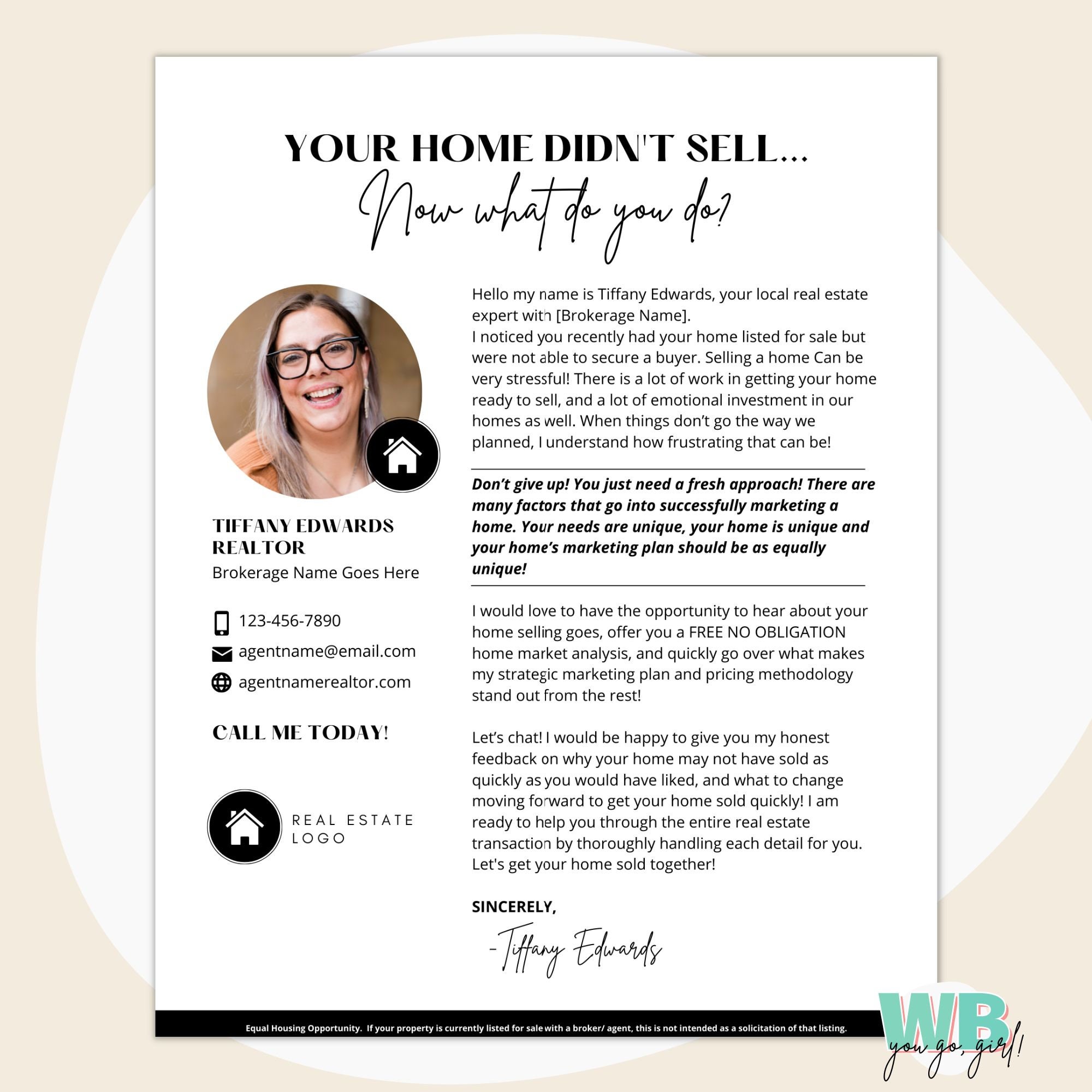 Real Estate Expired Letter, Home Seller Guide, Listing Prospecting Mailing, Your Home Expired ...