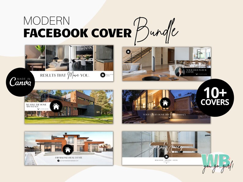 12 Realtor Facebook Covers, Facebook Templates for Real Estate, Banner ...