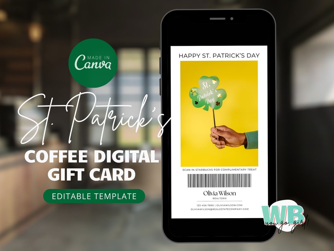 Client Text Message Template Starbucks Coffee Gift Card, St Patrick's ...