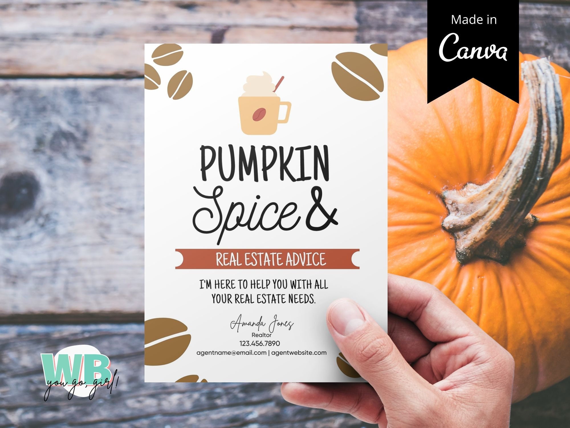 Fall Real Estate Postcard, Realtor Marketing Fall, Fall Pop By, Client ...