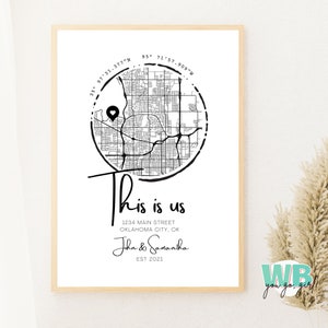 Personalized Map, Custom House Map, Personalized House Warming Gifts ...