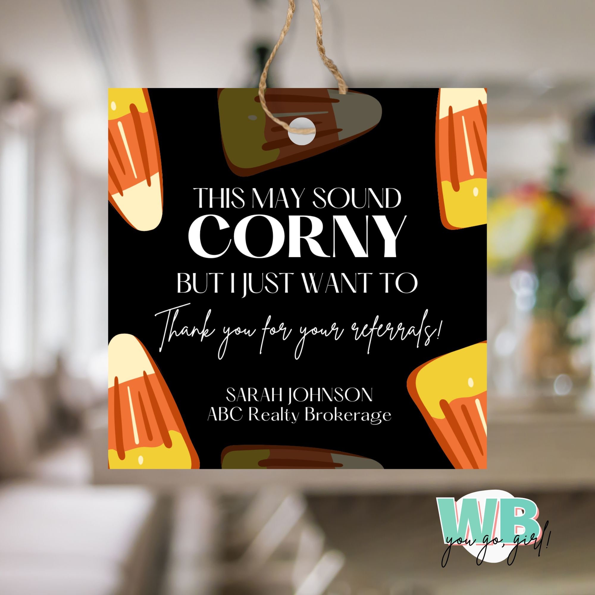 Candy Corn Gift Tag Template, Halloween Client Appreciation Gift Tags ...